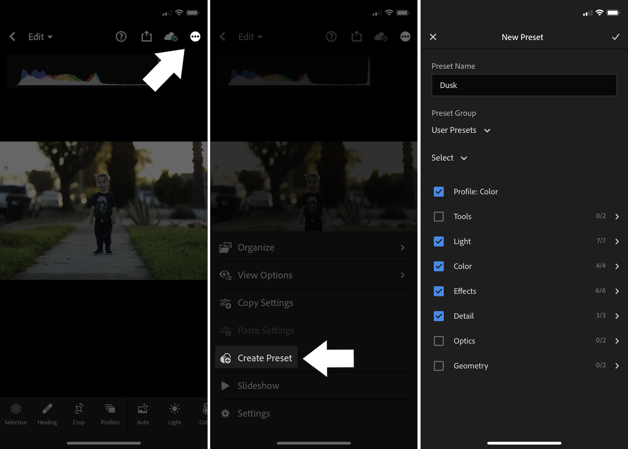 How to Create Presets in Lightroom Mobile